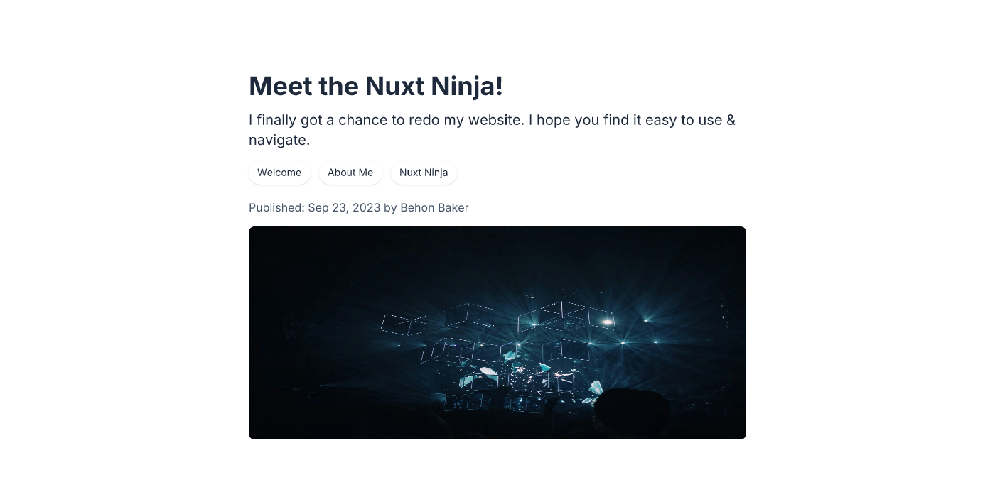 Meet the Nuxt Ninja! | Behon Baker